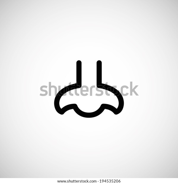 Nose Symbol Icon Stock Vector (Royalty Free) 194535206 | Shutterstock