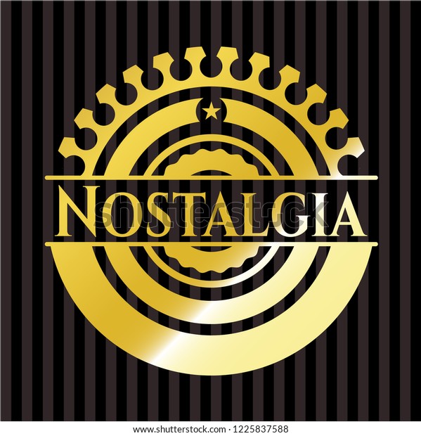 Nostalgia Gold Badge Stock Vector (Royalty Free) 1225837588 | Shutterstock