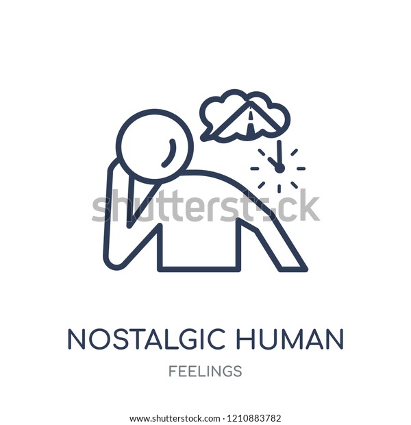 Nostalgic Human Icon Nostalgic Human Linear Stock Vector (Royalty Free ...