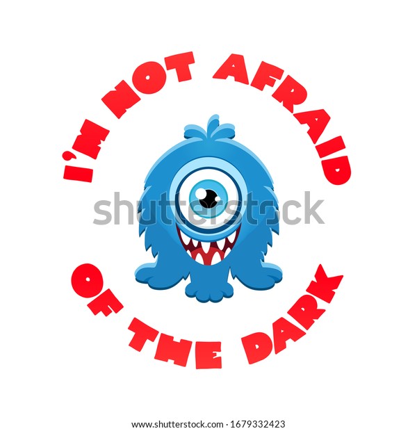 Im Not Afraid Dark Illustration Happy Stock Vector (Royalty Free ...