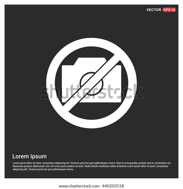Not Allowed Photo Camera Icon Stock Vector (Royalty Free) 440203558