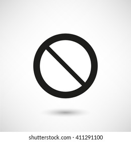 Not Allowed Sign Black Vector Icon Stock Vector (Royalty Free ...