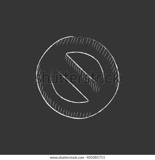 Not Allowed Sign Drawn Chalk Icon Stock Vector (Royalty Free) 405085711
