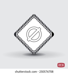 Not Allowed Sign Flat Style Made Stock Vector (Royalty Free) 250576708 ...