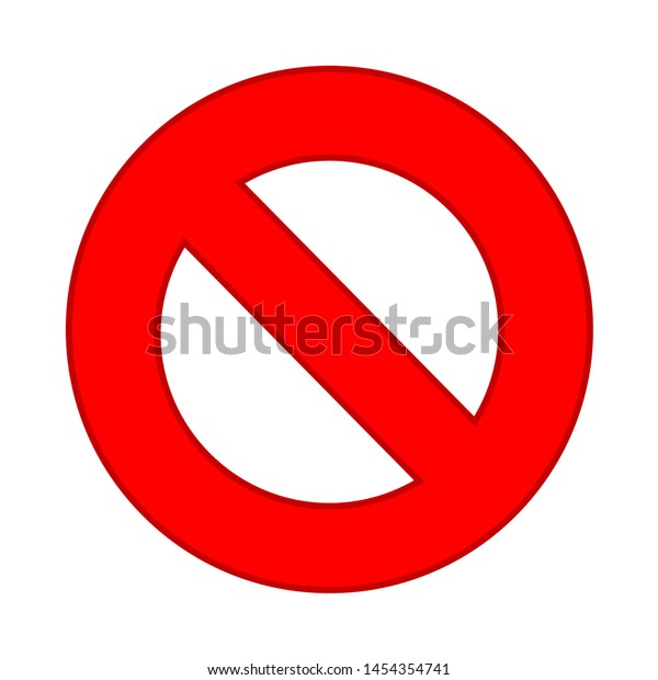Icono de signo no permitido. ilustración plana de No permitido. icono ...
