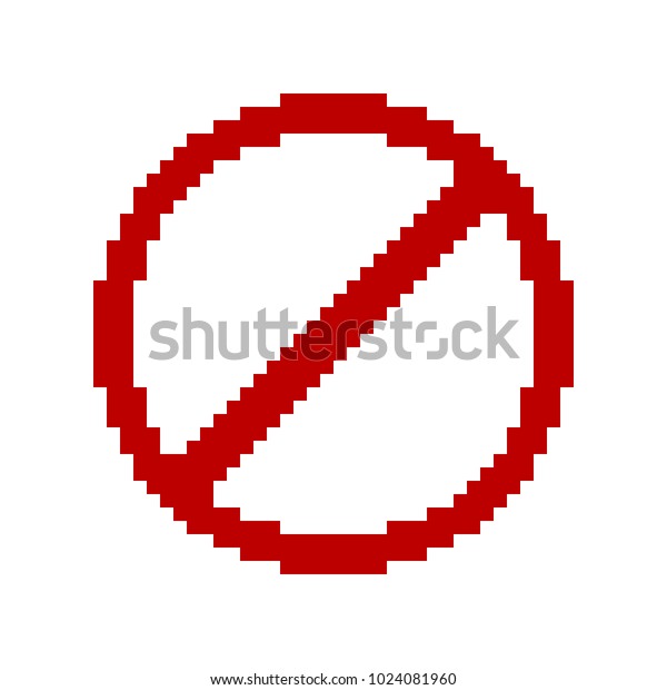 Not Allowed Sign Isolated On White Stock Vector (Royalty Free ...