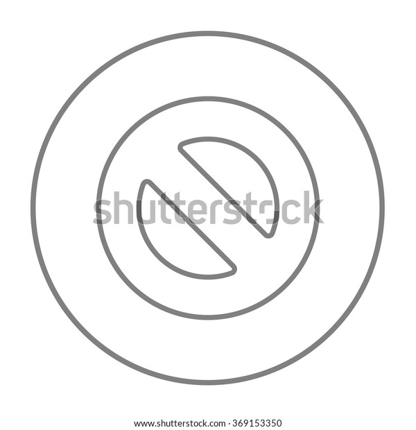 Not Allowed Sign Line Icon Stock Vector (Royalty Free) 369153350 ...