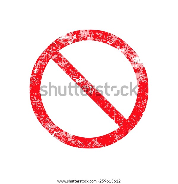 Not Allowed Sign Red Grunge Rubber Stock Vector (Royalty Free ...