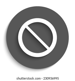 Not Allowed Sign Vector Icon Shadow Stock Vector (Royalty Free ...