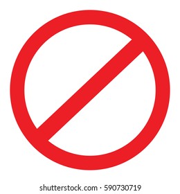 Red Prohibition Sign Not Allow Icon Stock Vector (Royalty Free) 1280826451