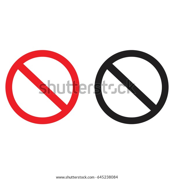 Not Allowed Signprohibition Sign Vector Red Stock Vector (Royalty Free ...