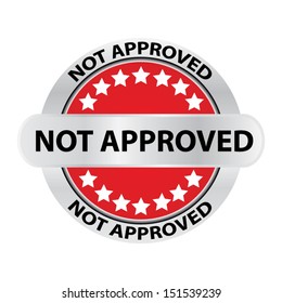 Not Approved Red Label Sticker Tag Stock Vector (Royalty Free ...