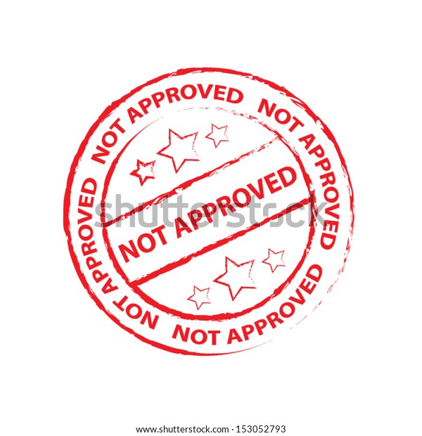 Not Approved Rubber Stamp Sticker Tag: Stock-Vektorgrafik (Lizenzfrei ...