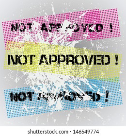 Vektor Stok Not Approved Symbol Banner Vector (Tanpa Royalti) 146549774 ...