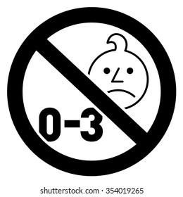 Not Children Under 3 Years Age Stock Vector (Royalty Free) 354019265 ...