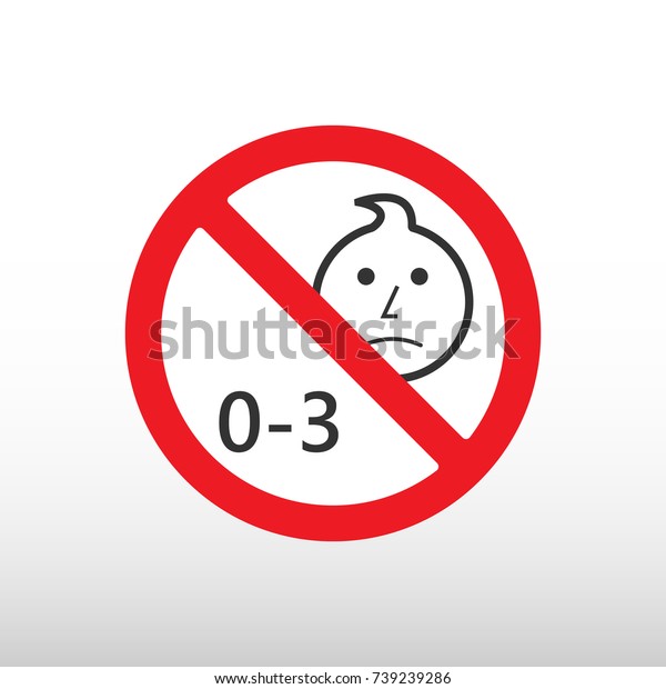 Not Children Under 3 Years Age: стоковая векторная графика (без ...