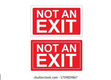 Not Exit Sign Vector Art Stock Vector (Royalty Free) 1759859867 ...