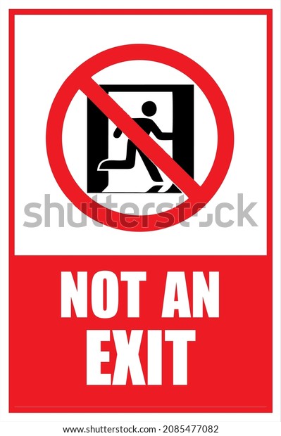 Not Exit Sign Vector Design Stock Vector (Royalty Free) 2085477082 ...