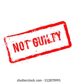 Not Guilty Red Rubber Stamp Isolated Stock Vector (Royalty Free ...