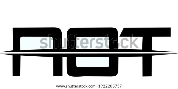 Not Logo Icon Black White Background Stock Vector (Royalty Free ...