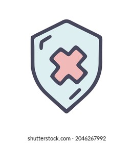 Not Secured Color Vector Doodle Simple Stock Vector (Royalty Free ...