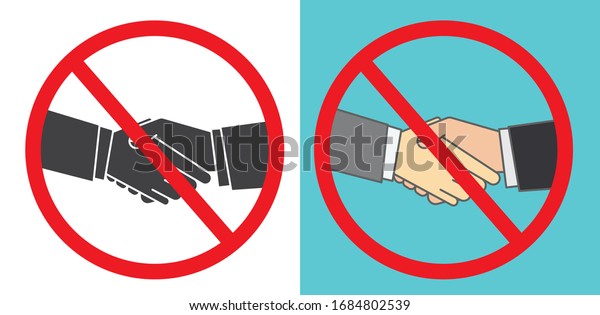 Not Shaking Hands Vector Color Black Stock Vector (Royalty Free) 1684802539