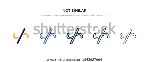 Not Similar Icon Different Style Vector Stock Vector (Royalty Free ...
