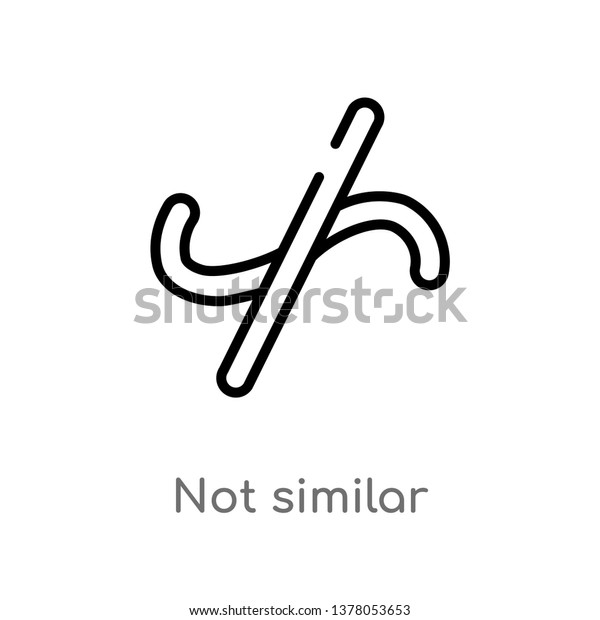 Not Similar Vector Line Icon Simple Stock Vector (Royalty Free ...