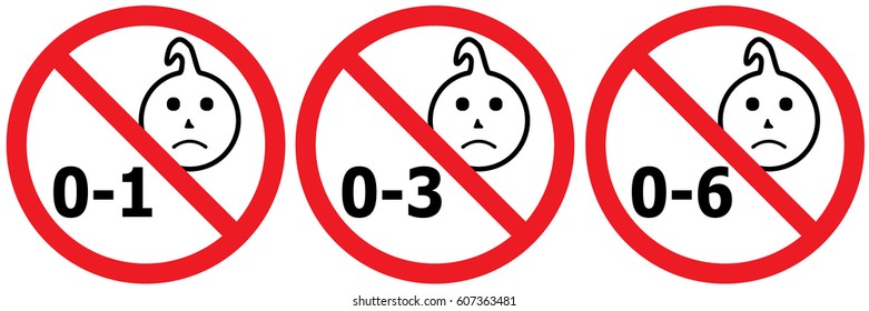 Not Suitable Children Under 3 Years Stock Vector (Royalty Free ...