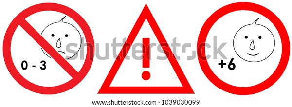 Not Suitable Children Under 3 Years Stock Vector (Royalty Free ...