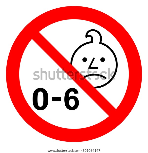 Not Suitable Children Under 6 Years Stock Vector (Royalty Free ...