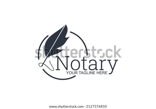Notary Public Logo Vector Illustration Suitable Stock Vector (Royalty ...