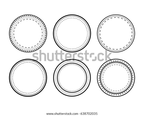Notary Stamp Frames Black White Border Stock Vector (Royalty Free ...