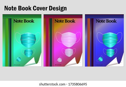 Note Book Cover Design Masks Background Stock Vector (Royalty Free ...