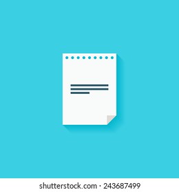 Note Flat Icon Modern Flat Icons Stock Vector (Royalty Free) 243687499