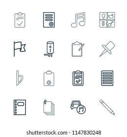 Note Icon Collection 16 Note Outline Stock Vector (Royalty Free ...