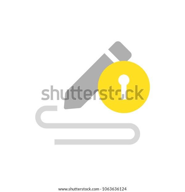 Note Lock Icon Stock Vector (Royalty Free) 1063636124 | Shutterstock