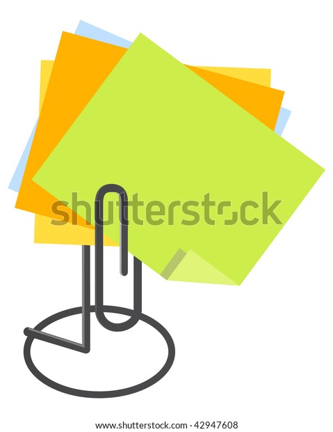 Note Paper Holder Vector Illustration Stock Vector (Royalty Free ...
