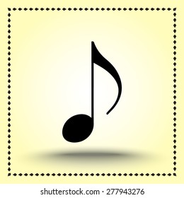 Note Sign Icon Vector Illustration Flat Stock Vector (Royalty Free ...
