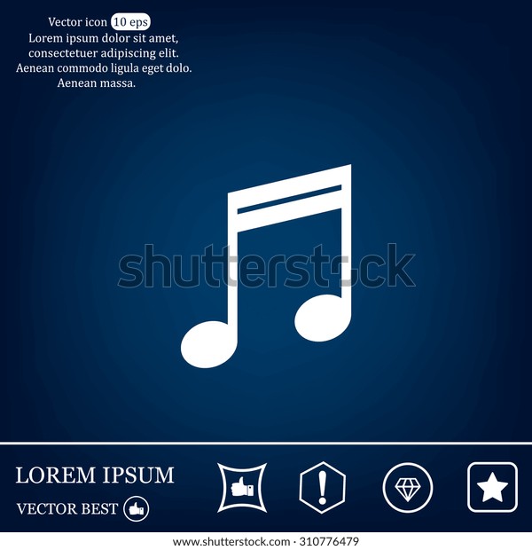 Note Sign Icon Vector Illustration Flat Stock Vector (Royalty Free ...