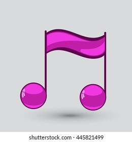 Note Sing Icon Musical Symbol Vector Stock Vector (Royalty Free ...