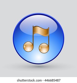 Note Sing Icon Musical Symbol Vector Stock Vector (Royalty Free ...