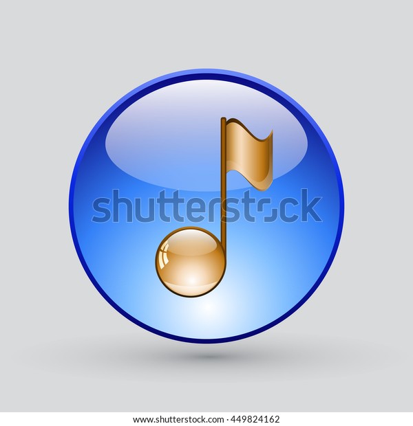 Note Sing Icon Musical Symbol Vector Stock Vector (Royalty Free ...