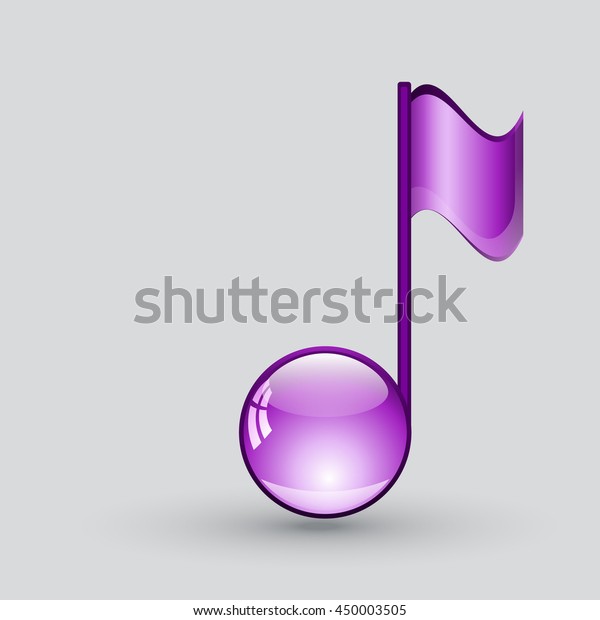 Note Sing Icon Musical Symbol Vector Stock Vector (Royalty Free ...