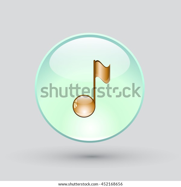 Note Sing Icon Musical Symbol Vector Stock Vector (Royalty Free ...