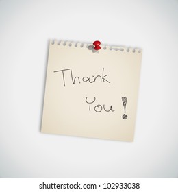 Note Words Thank You Pinned Board: เวกเตอร์สต็อก (ปลอดค่าลิขสิทธิ์ ...