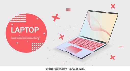 Notebook Consisting Polygons Laptop Futuristic Polygonal Stock Vector ...