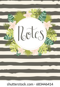 Notebook Cover Template Hand Lettering Notes Stock Vector (Royalty Free ...