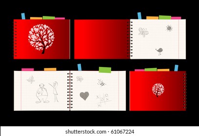 12,603 Cartoon notebook cover design Images, Stock Photos & Vectors ...