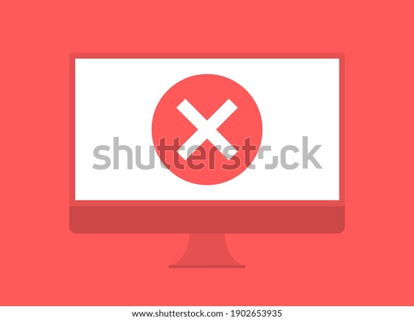 Notebook Error Icon Symbol Computer Browser Stock Vector (Royalty Free ...